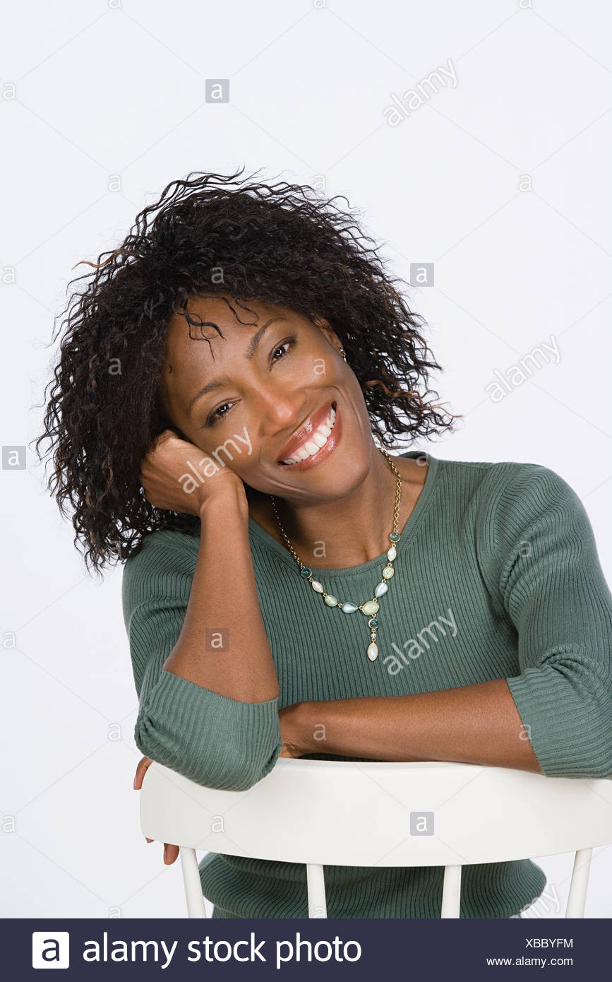 Portrait Elegant Mature Woman Leaning High Resolution Stock Photography ...