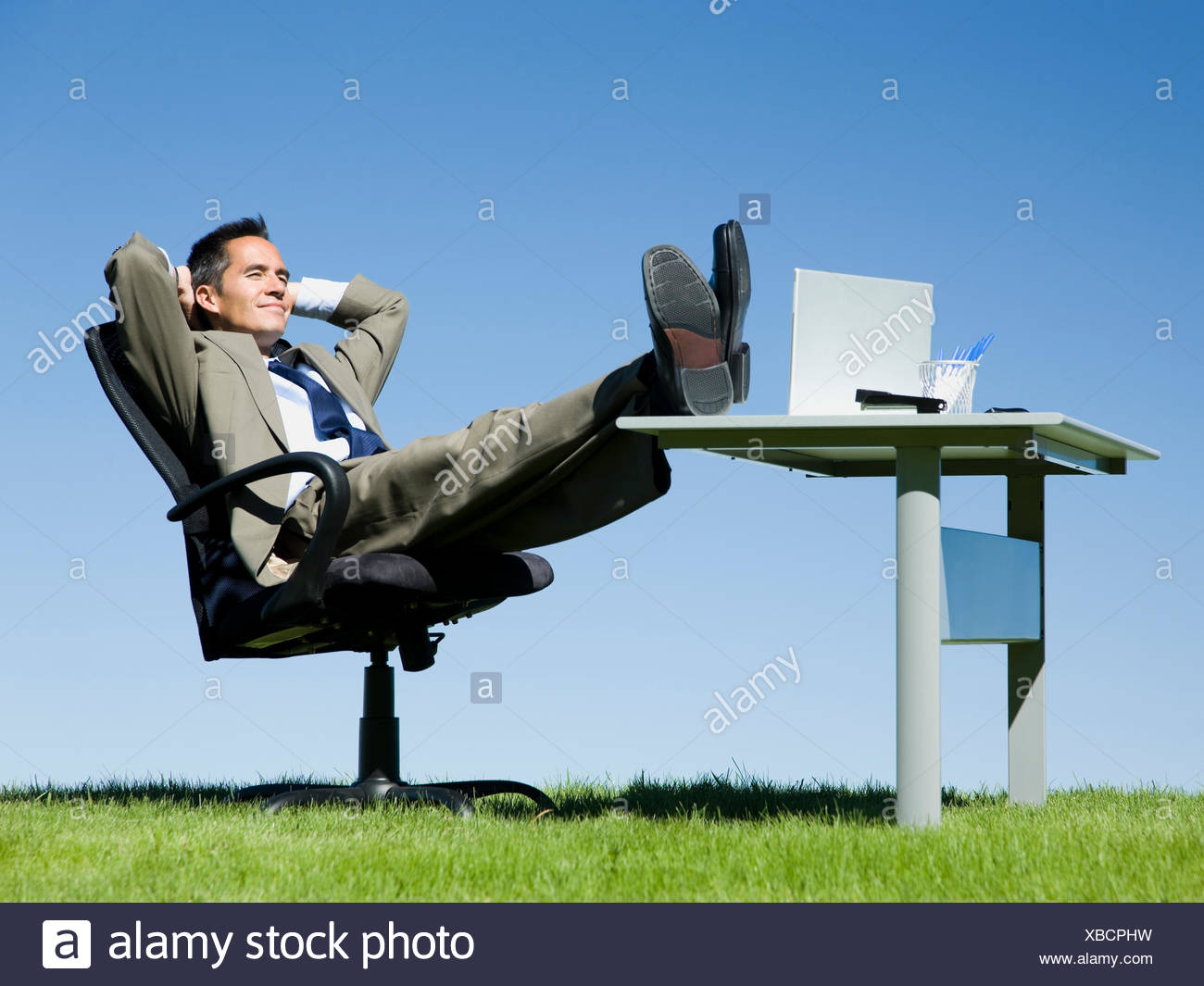 Office Desk In Grass Field High Resolution Stock Photography and Images ...