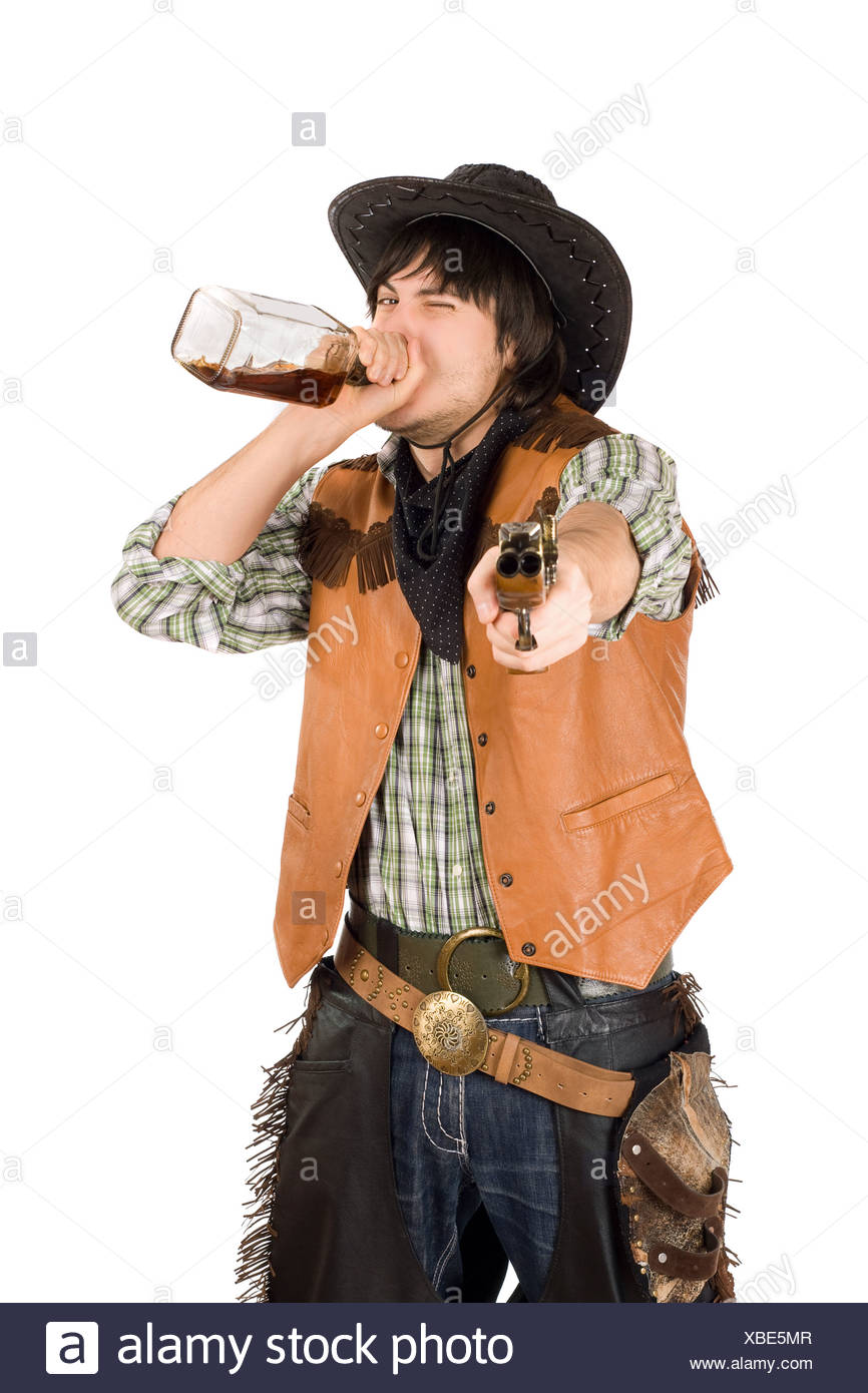 Cowboy Drinking Whiskey High Resolution Stock Photography and Images ...
