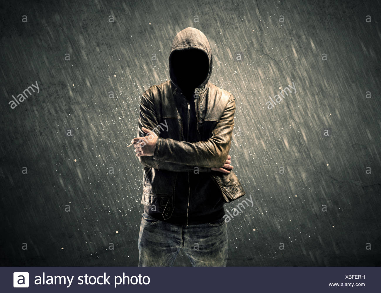 Faceless Guy Standing In Hoodie High Resolution Stock Photography and ...