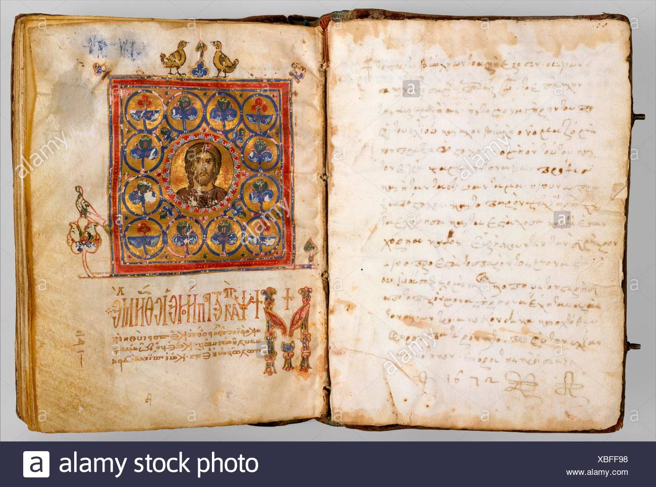 Illuminated Manuscript On Parchment High Resolution Stock Photography ...