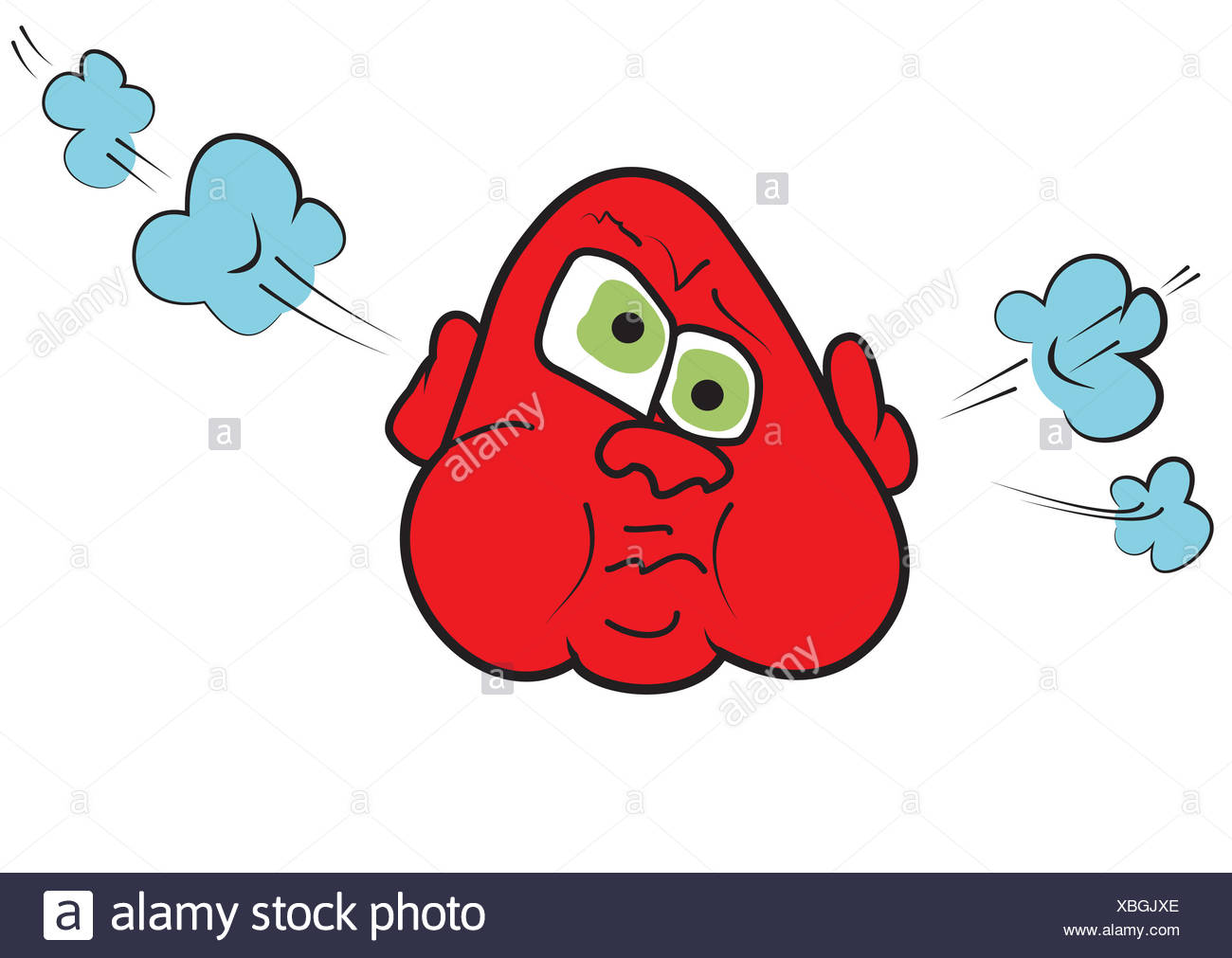 Cartoon Furious Man Red Face Stock Photos & Cartoon Furious Man Red ...