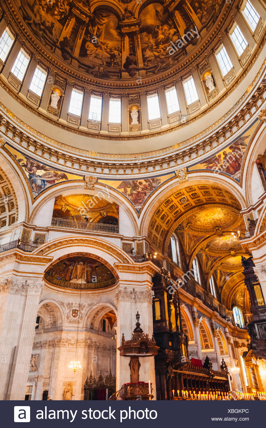 St Pauls Cathedral Interior London Stock Photos & St Pauls Cathedral ...