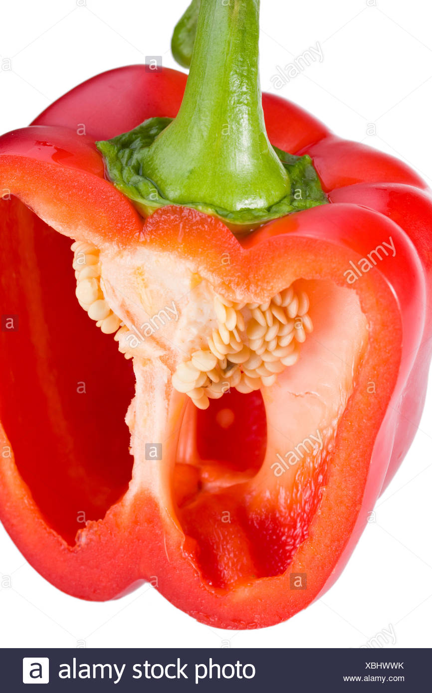 Red Pepper Cut Open High Resolution Stock Photography and Images - Alamy