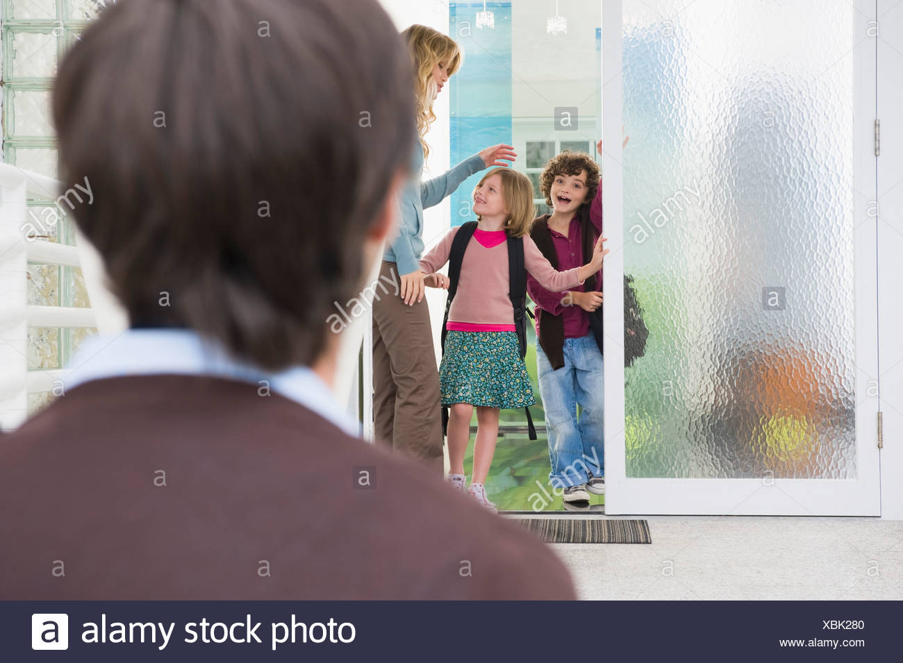 Two School Girls And Rear View Stock Photos & Two School Girls And Rear ...