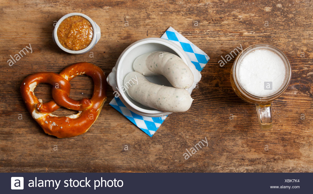 Bayerische Weisswurst Mit Brezel High Resolution Stock Photography and Images - Alamy