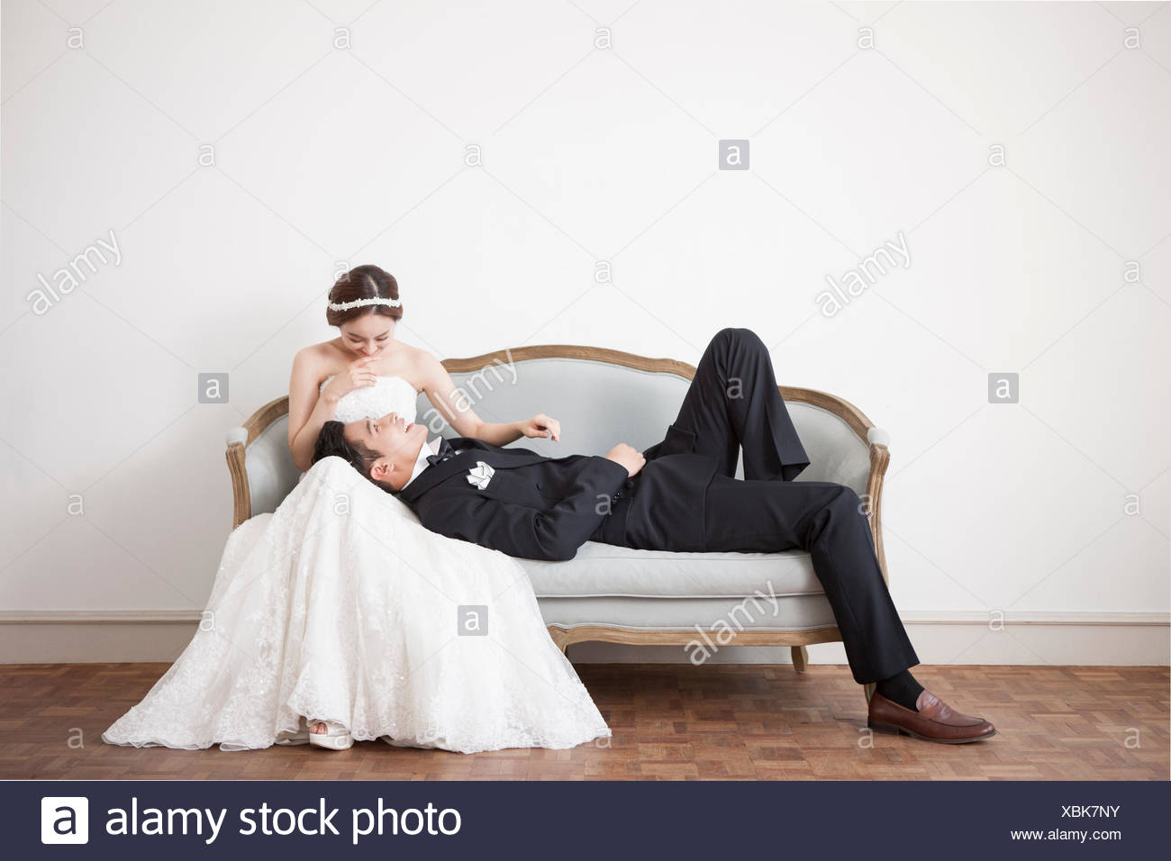 Bride Sitting On Lap Groom High Resolution Stock Photography and Images ...