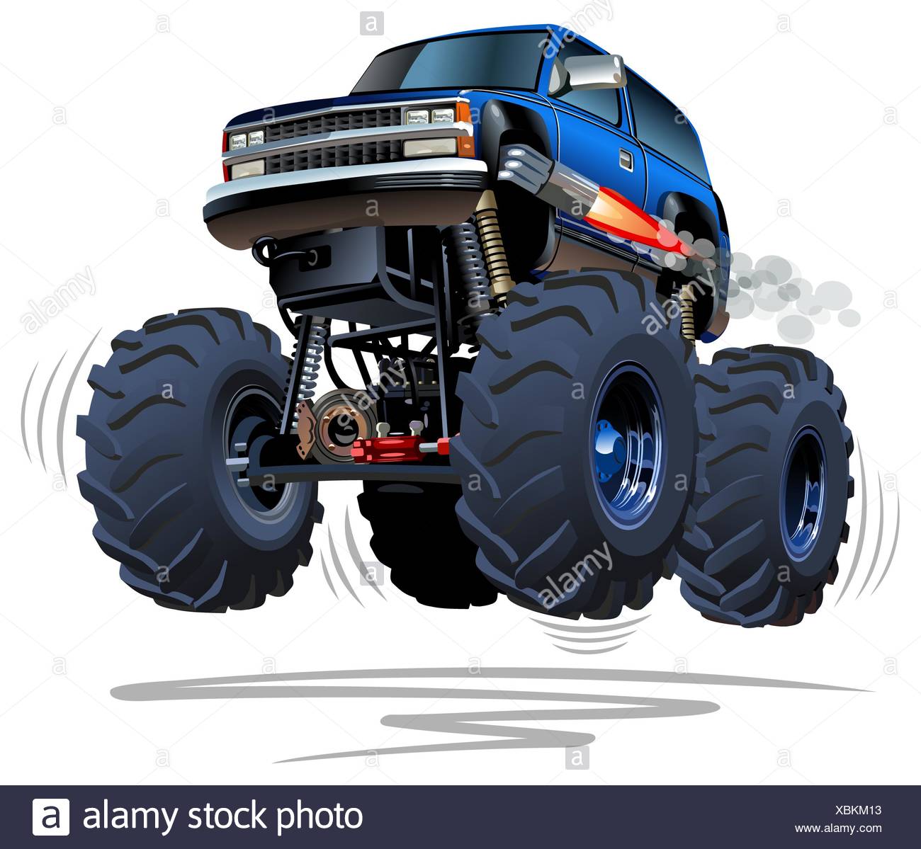 Cartoon Illustration Cool Monster Truck Stock Photos & Cartoon ...