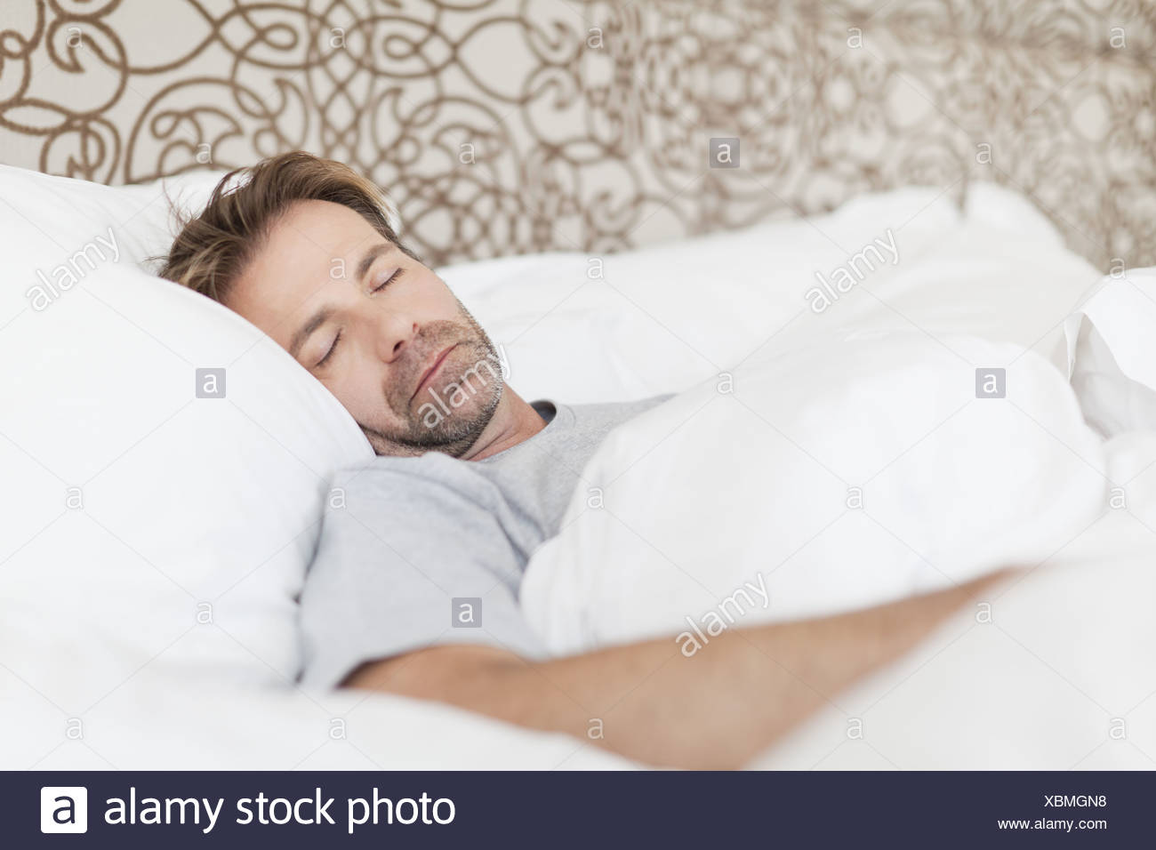 Man Asleep In Bed High Resolution Stock Photography and Images - Alamy