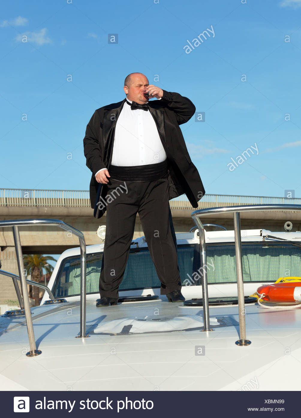 Fat Man With Glass High Resolution Stock Photography and Images - Alamy
