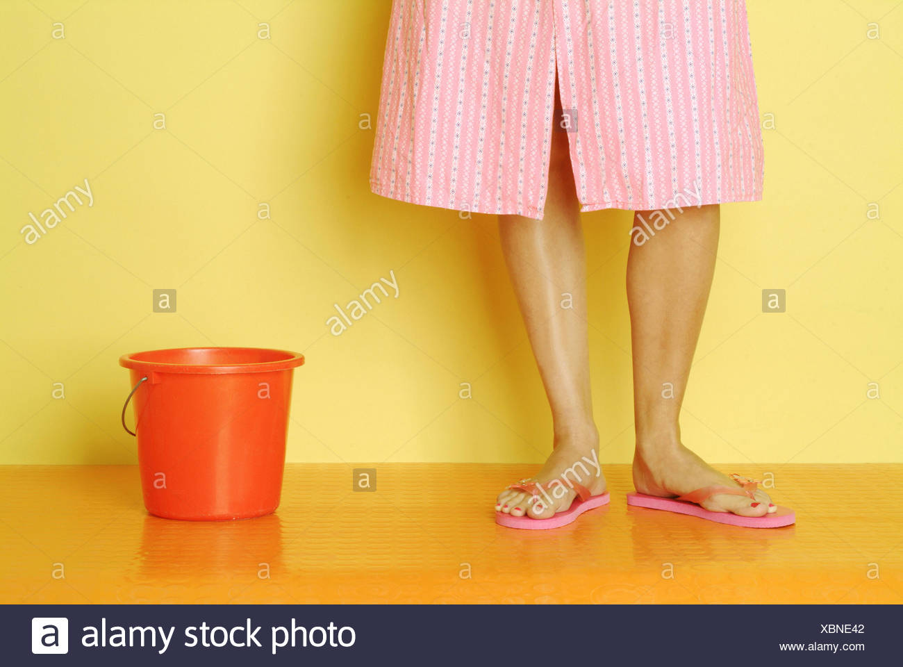 Woman Bucket Feet High Resolution Stock Photography and Images - Alamy