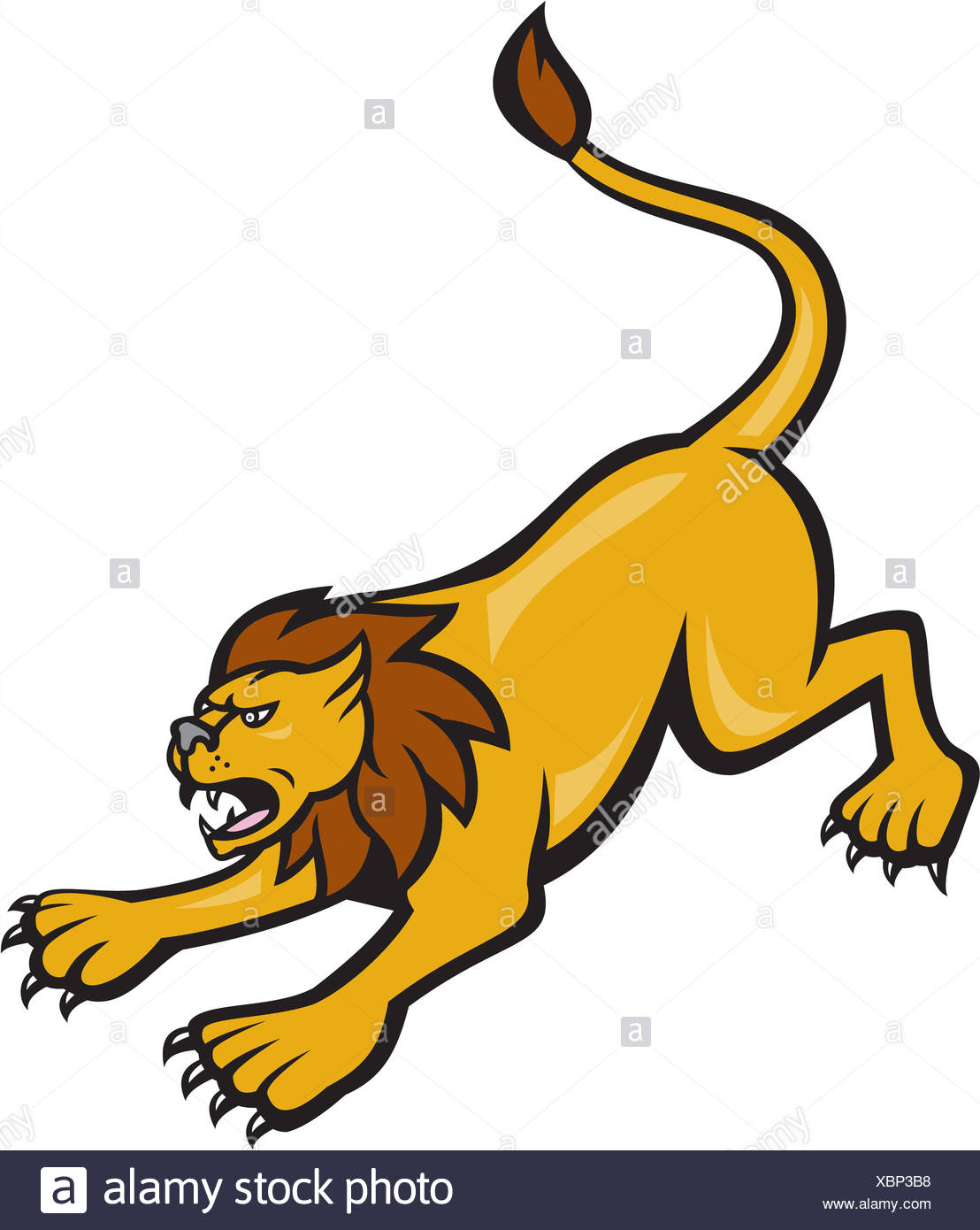 Attacking Lion High Resolution Stock Photography and Images - Alamy