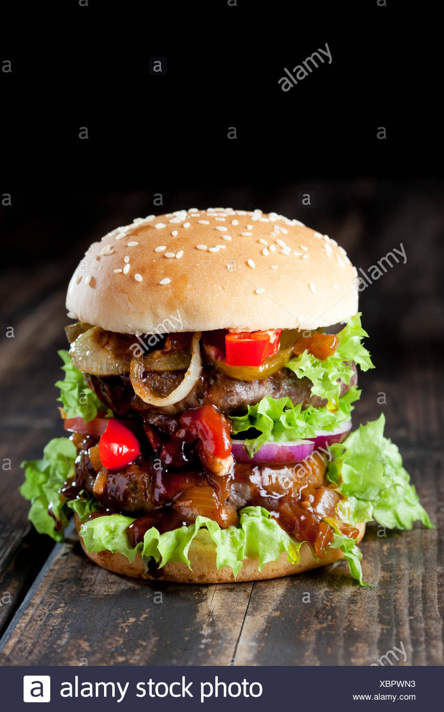 Double Burger High Resolution Stock Photography and Images - Alamy