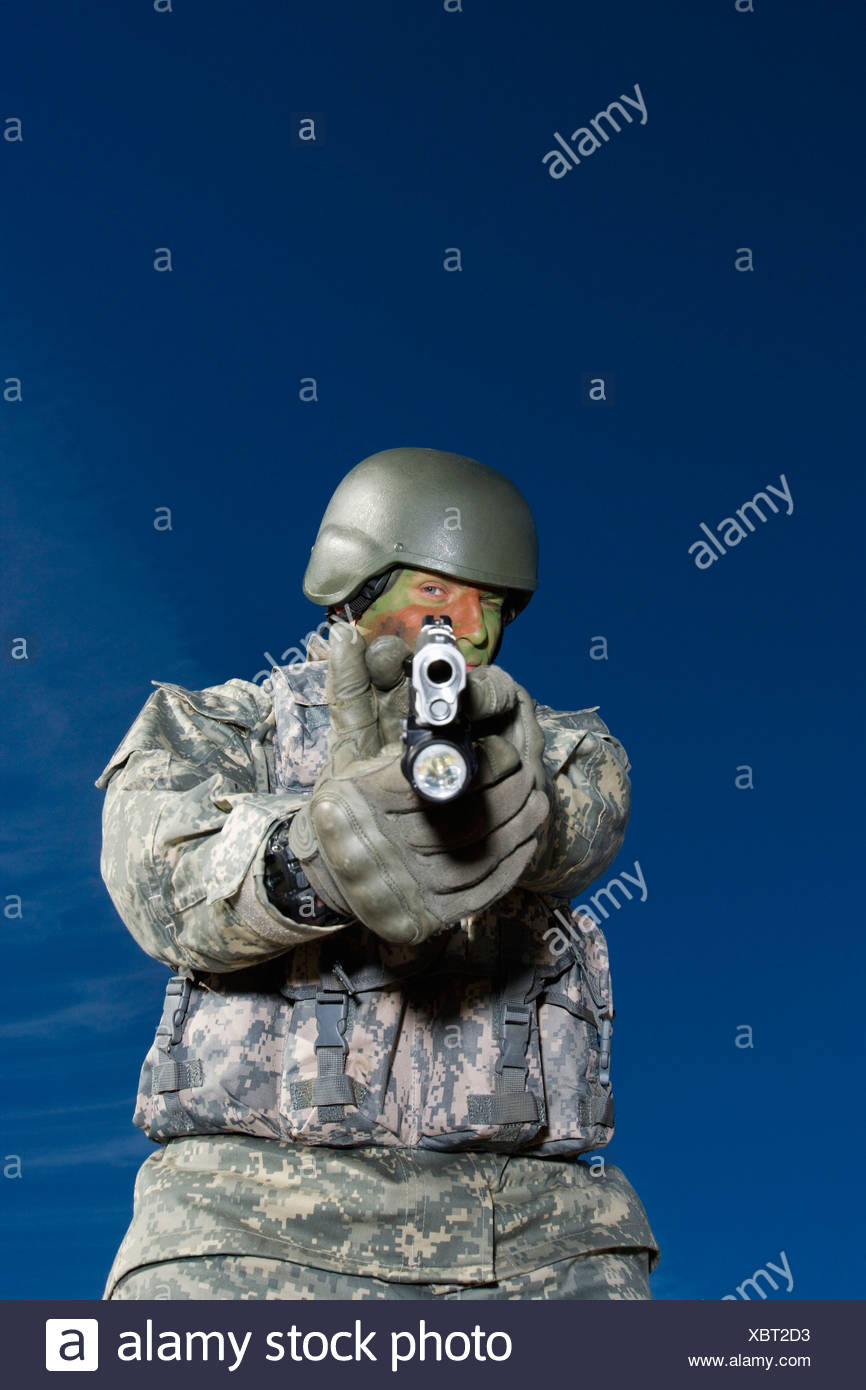 Soldier Aiming High Resolution Stock Photography and Images - Alamy
