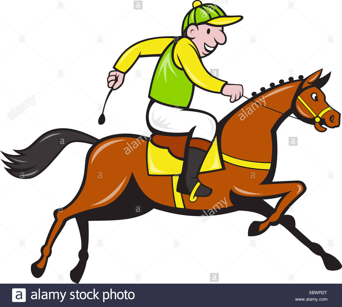 Thoroughbred Horse Racing Illustration Stock Photos & Thoroughbred ...