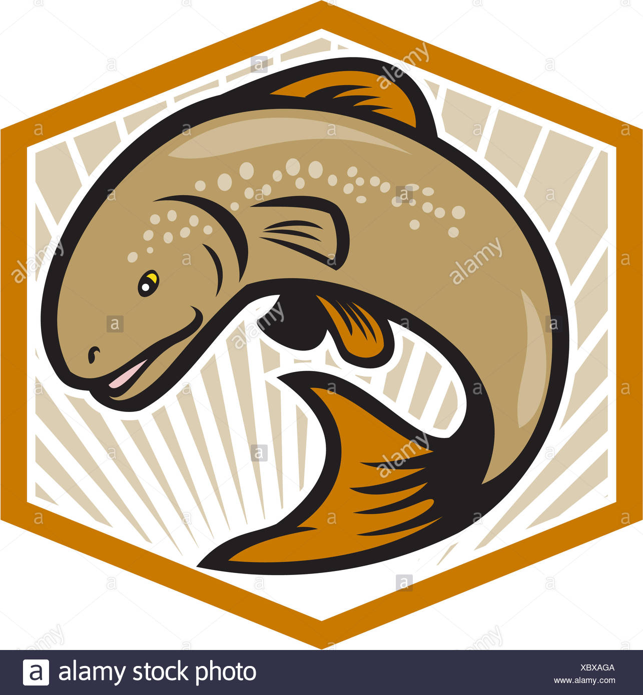 Cartoon Illustration Trout High Resolution Stock Photography and Images ...