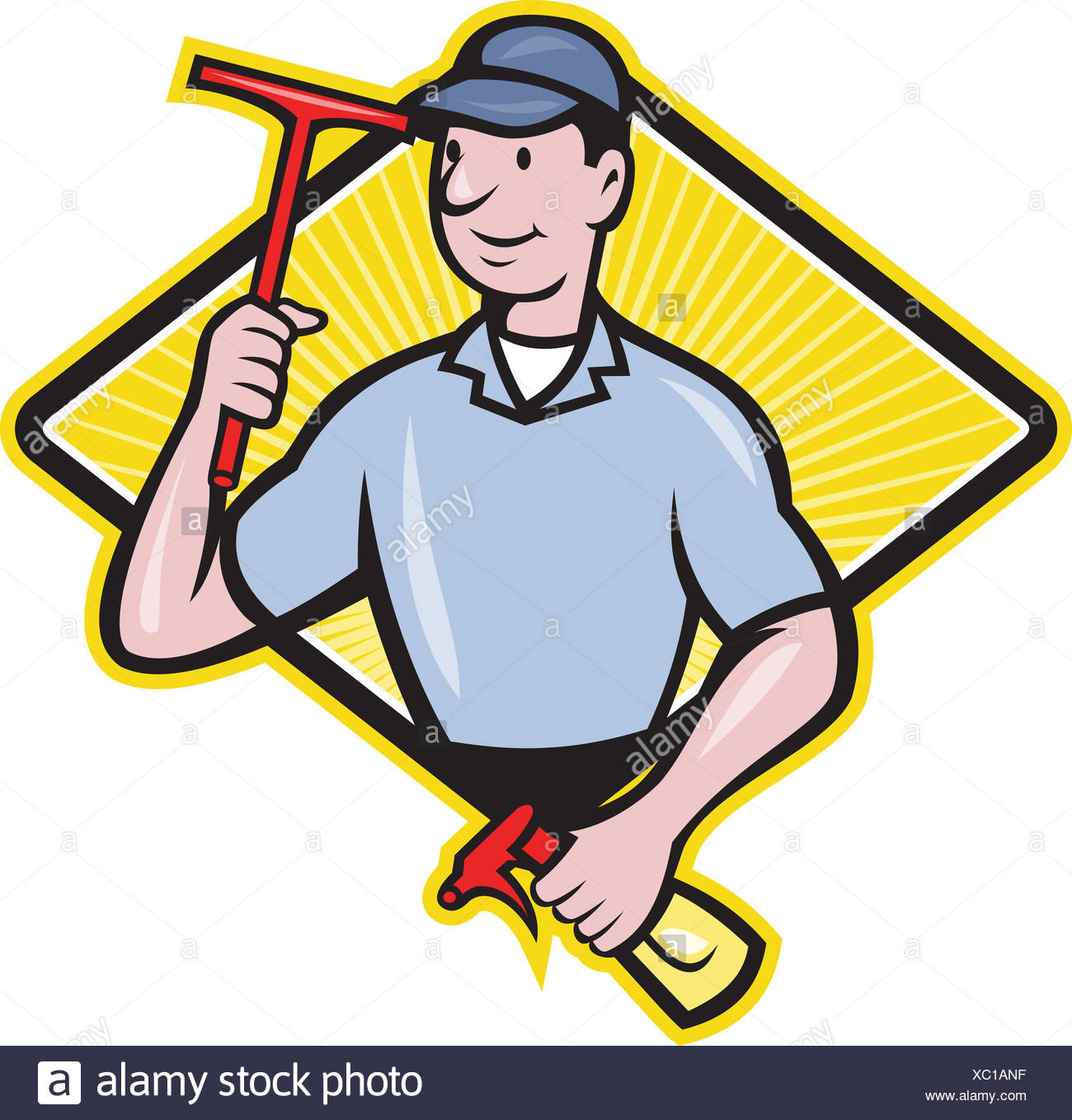 Window Cleaner Cartoon Stock Photos & Window Cleaner Cartoon Stock ...