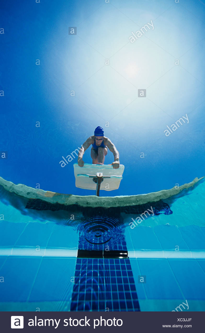 Female Swimmer Preparing To Dive High Resolution Stock Photography and ...