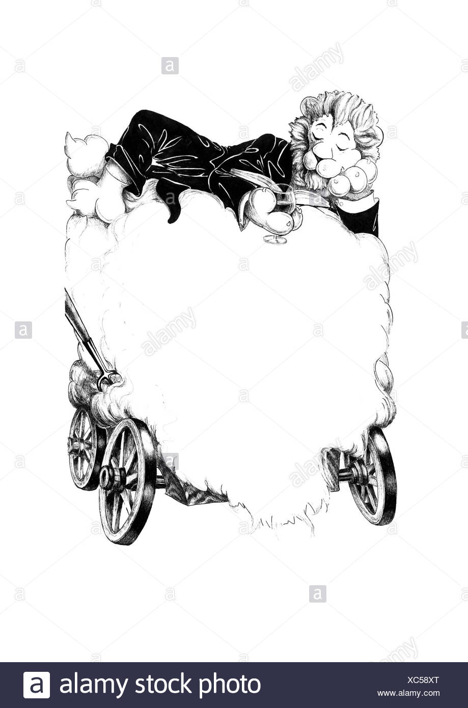 Lion As A Waiter High Resolution Stock Photography and Images - Alamy