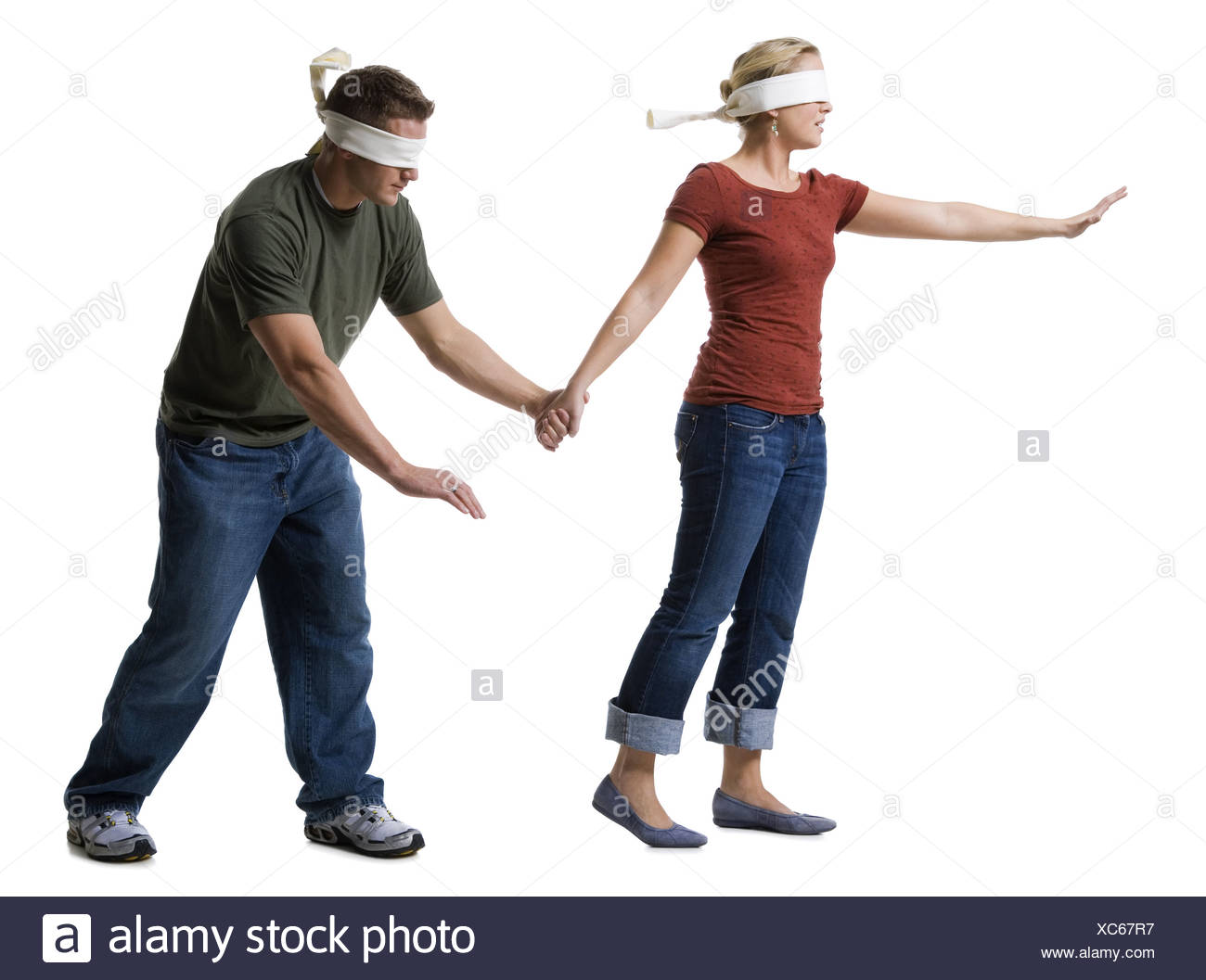 Blindfold Walking High Resolution Stock Photography and Images - Alamy