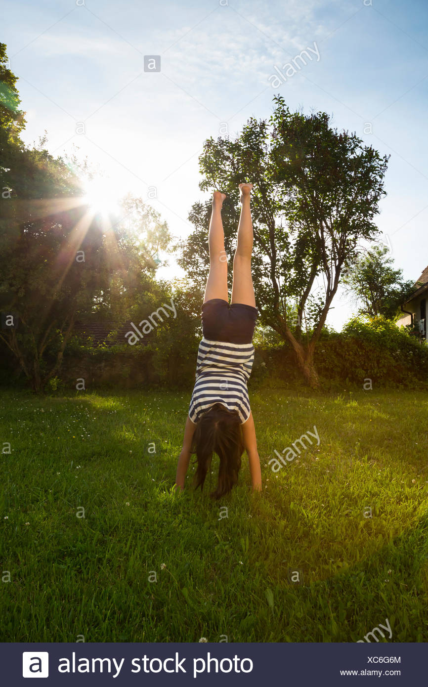 Girl Doing Handstand High Resolution Stock Photography and Images - Alamy