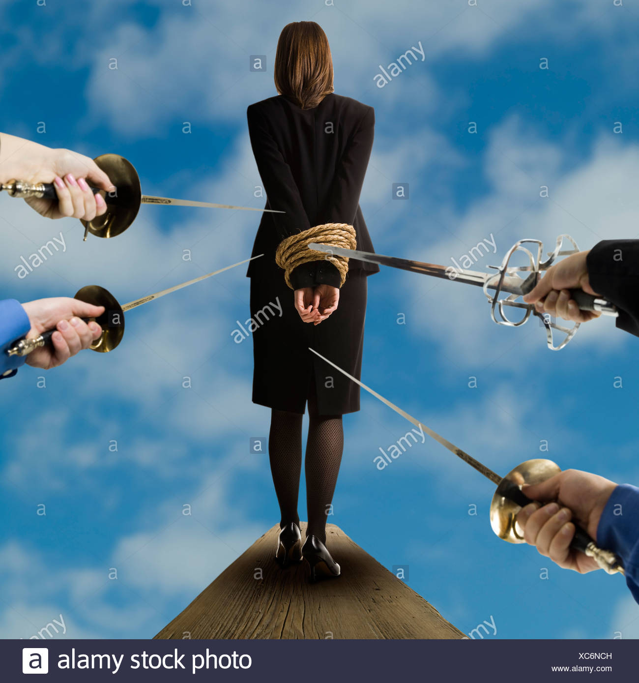 Young Woman Tied Rope High Resolution Stock Photography and Images - Alamy