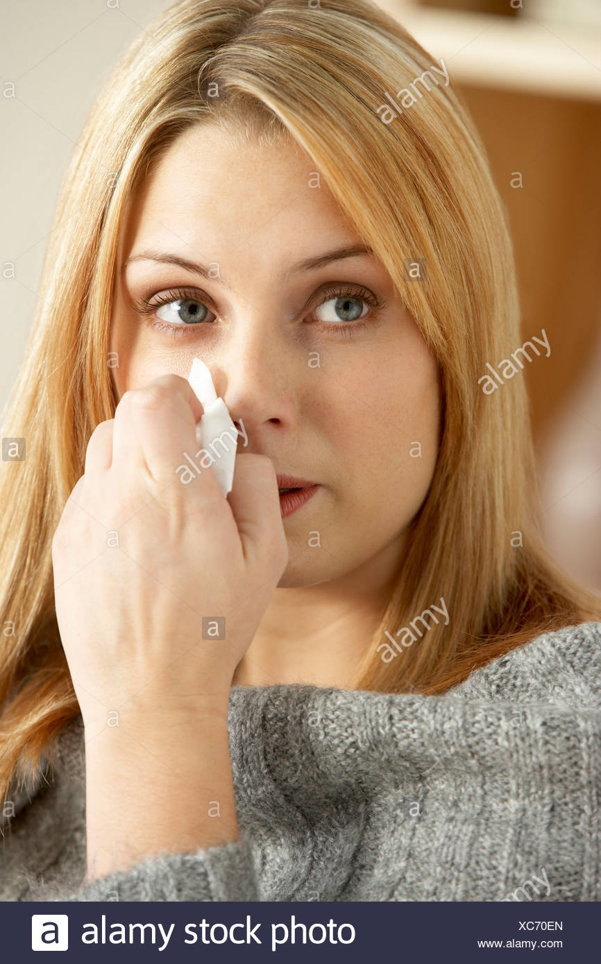 Woman Tissue Nose High Resolution Stock Photography and Images - Alamy