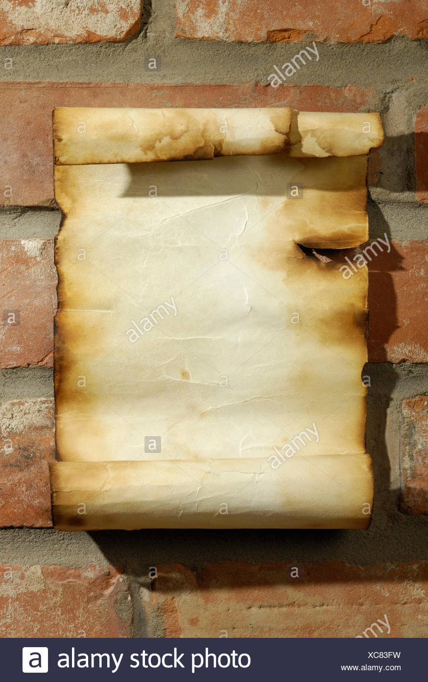 Old Parchment On Red Brick High Resolution Stock Photography and Images ...