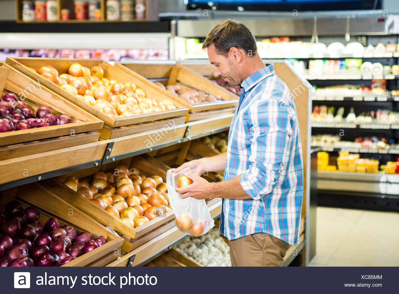 Man Doing Shopping At Supermarket High Resolution Stock Photography and ...