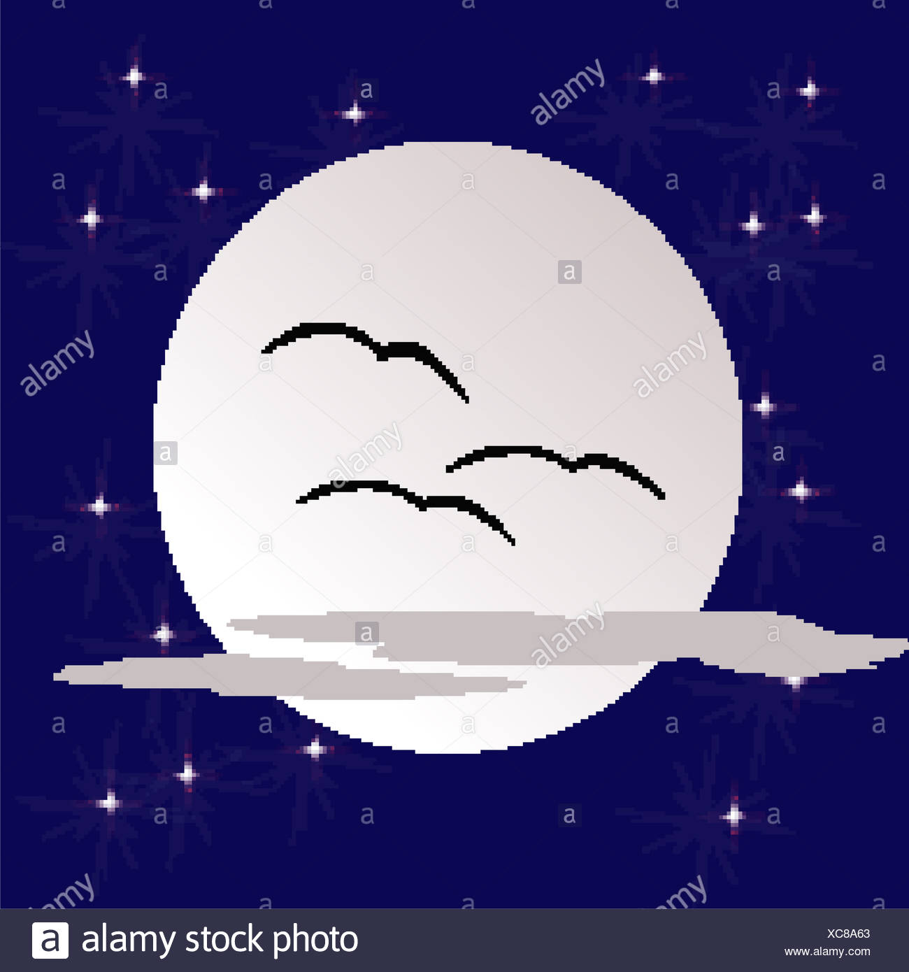 Moon Bird Night High Resolution Stock Photography and Images - Alamy