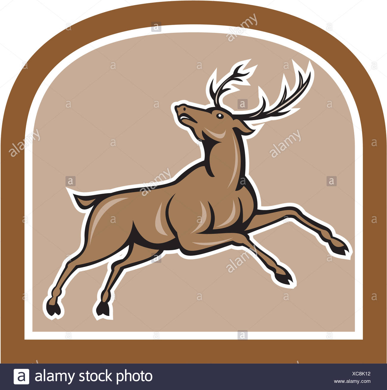 Cartoon Stag Head Stock Photos & Cartoon Stag Head Stock Images - Alamy