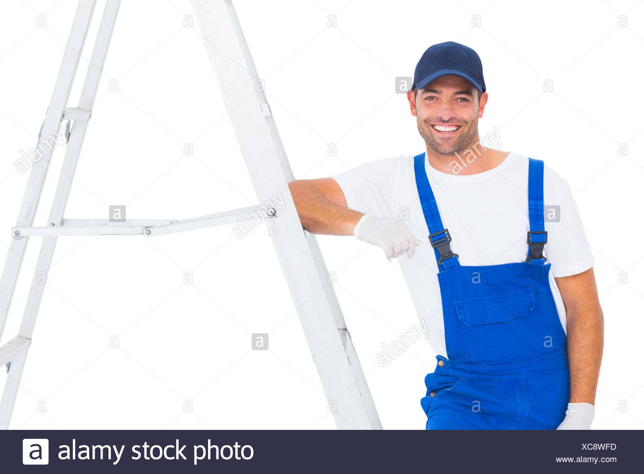 Handyman Ladder Cut Out High Resolution Stock Photography and Images ...