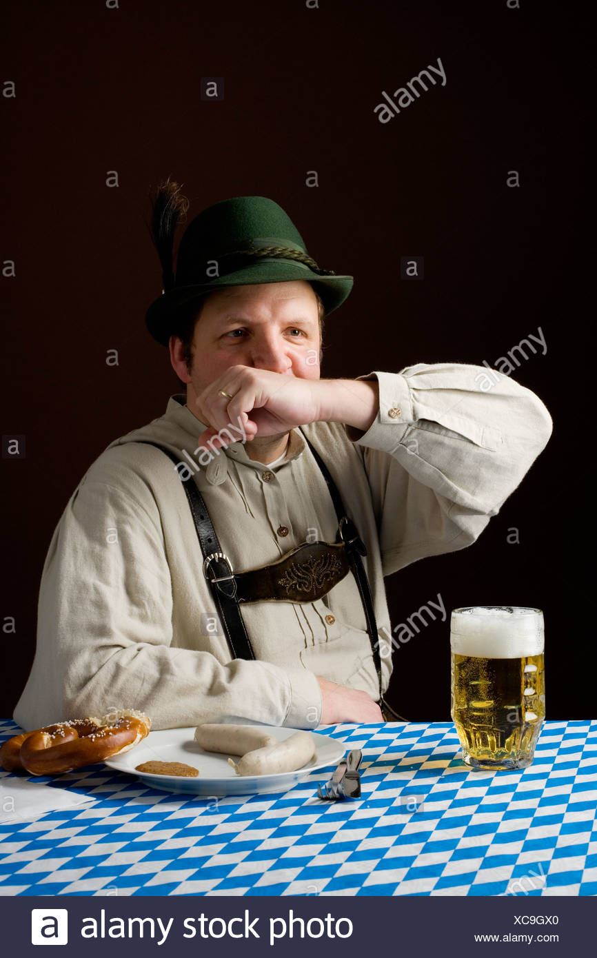 Stereotypical German Man Holding Beer Stock Photos & Stereotypical ...