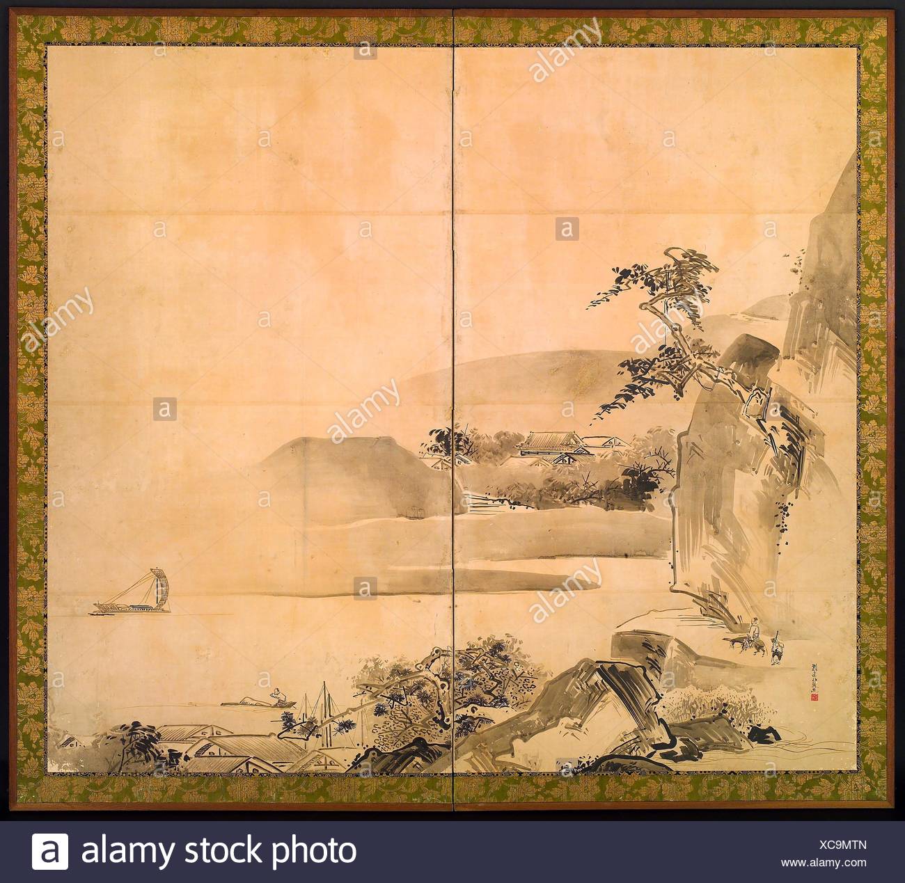 Japanese Art Landscape Boat High Resolution Stock Photography and ...