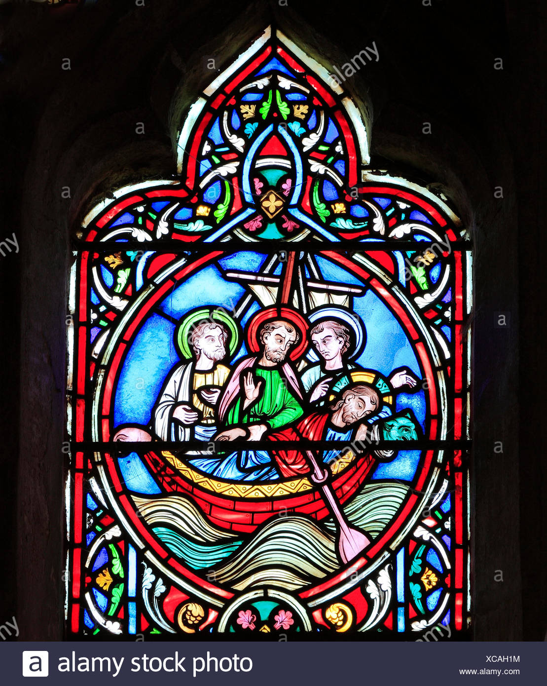 Jesus Calms Storm Stained Glass High Resolution Stock Photography and ...