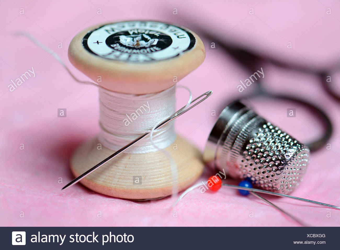 Cotton Reel And Needle High Resolution Stock Photography and Images - Alamy