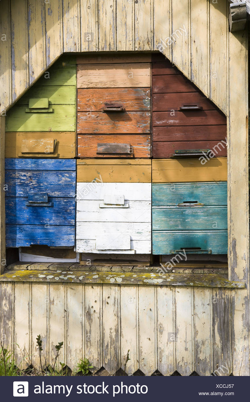 Beehive Boxes Stock Photos & Beehive Boxes Stock Images - Alamy
