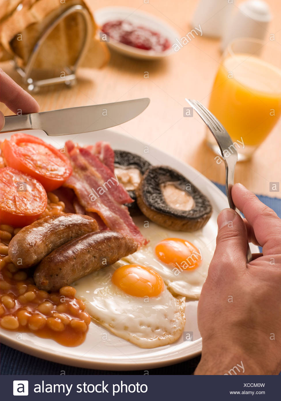 Man Eating Full English Breakfast High Resolution Stock Photography and ...