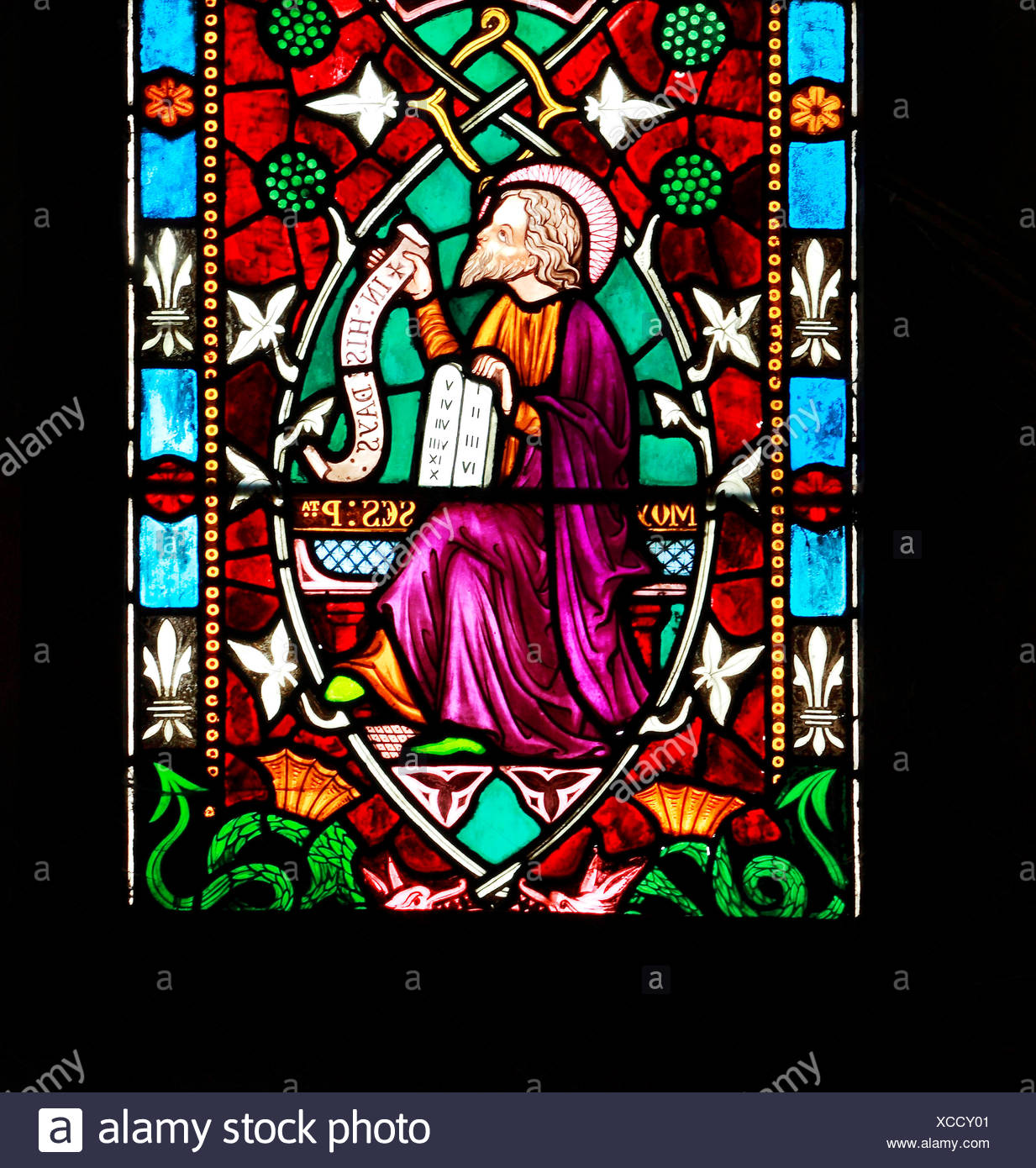 Moses Stained Glass Window Stock Photos & Moses Stained Glass Window ...