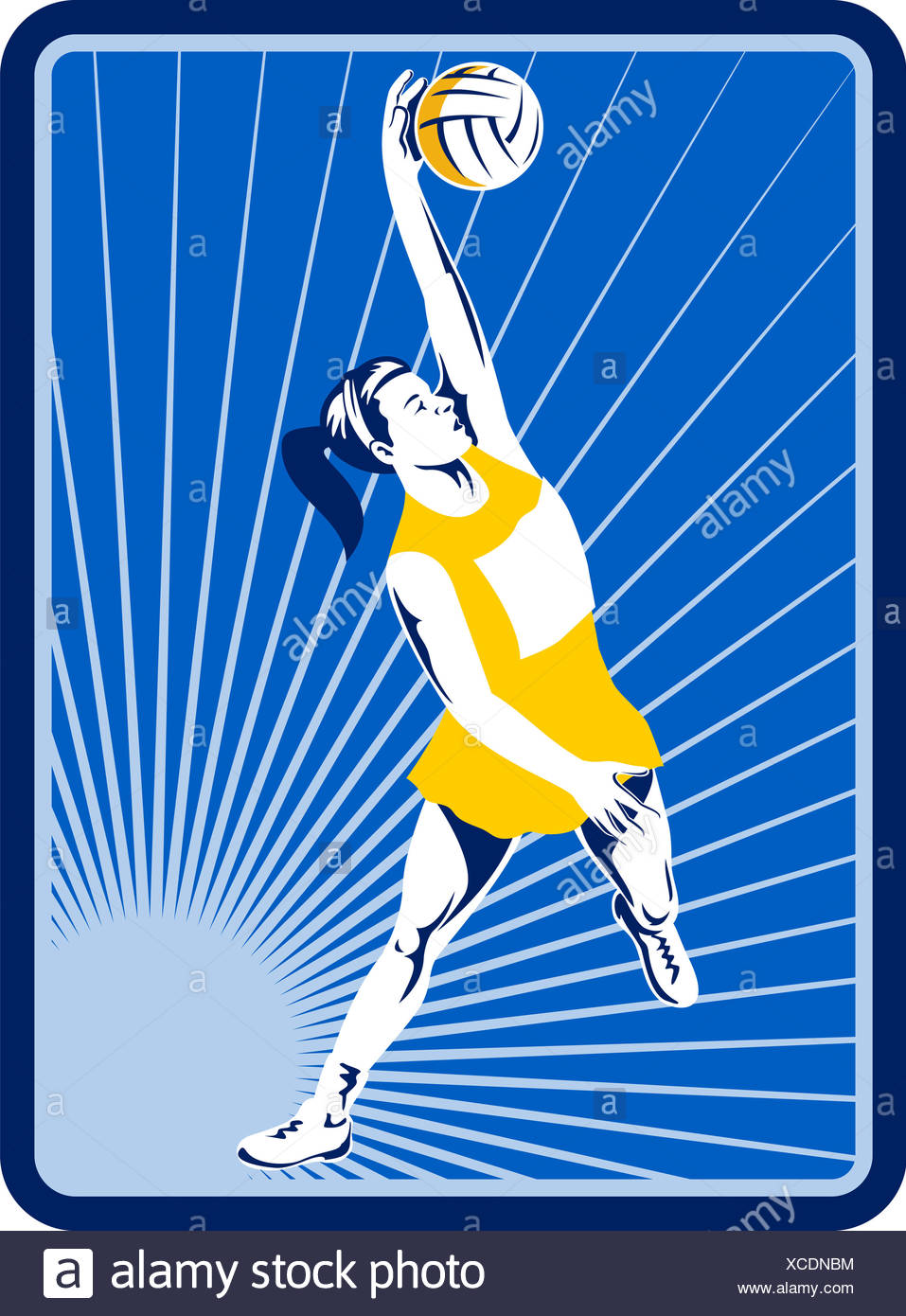 Netball Player Jumping Stock Photos & Netball Player Jumping Stock ...