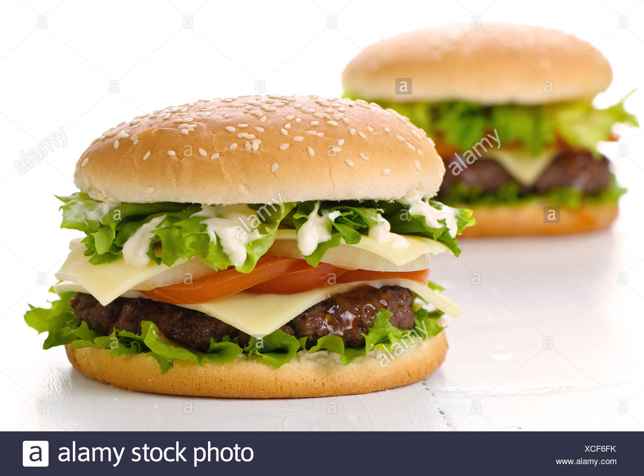 Sliced Lettuce Hamburger Stock Photos & Sliced Lettuce Hamburger Stock ...