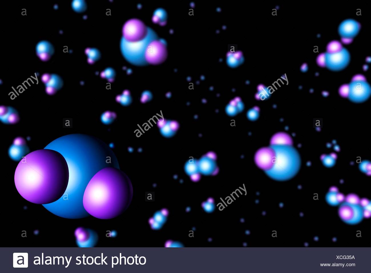 Chemical Structure Water Molecule H2o High Resolution Stock Photography ...