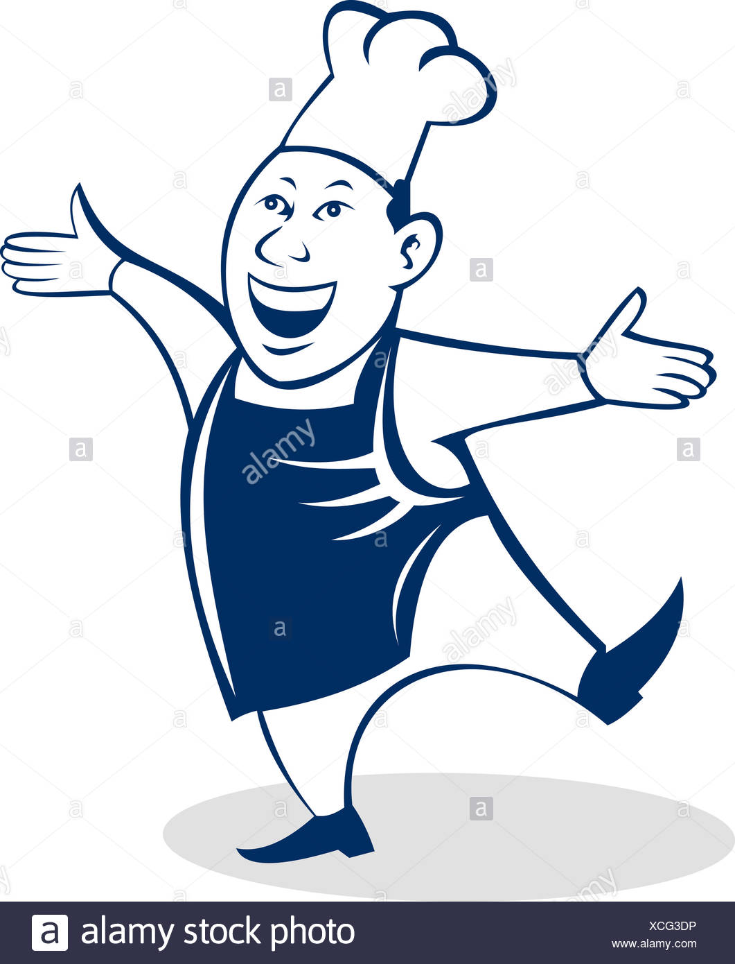 Cartoon Baker Man Happy High Resolution Stock Photography and Images ...