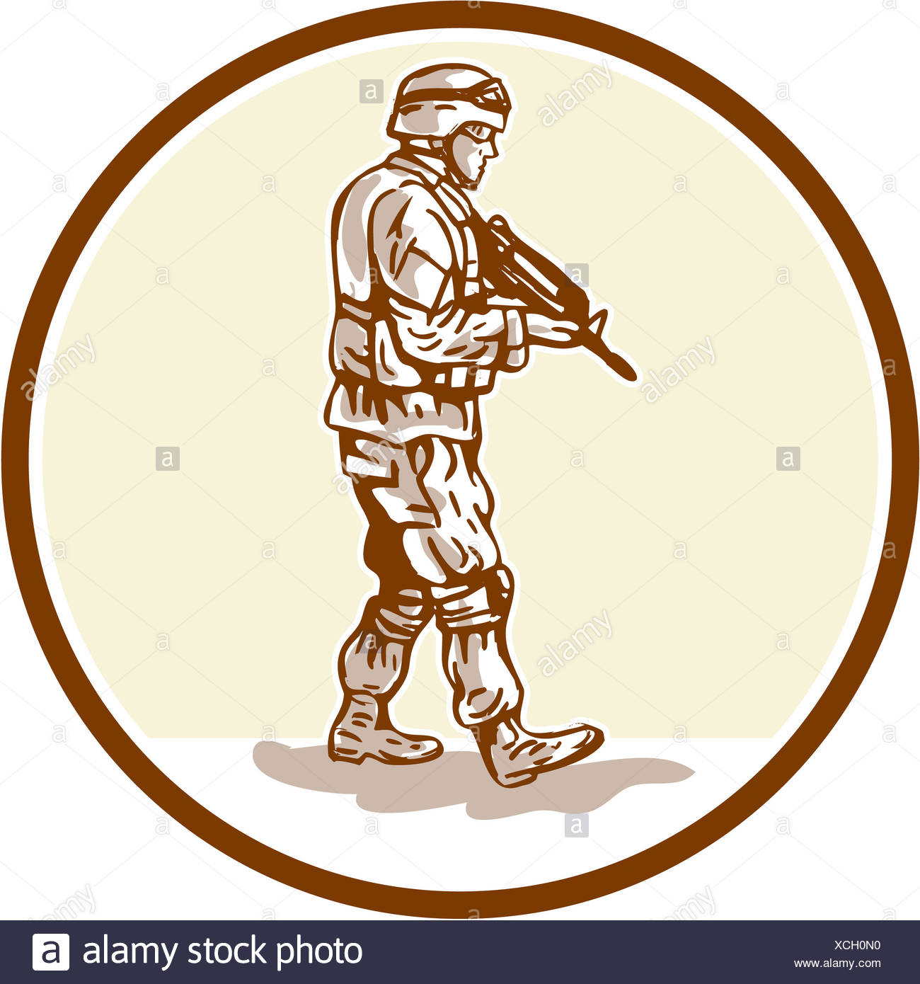 Walling Soldier Drawing