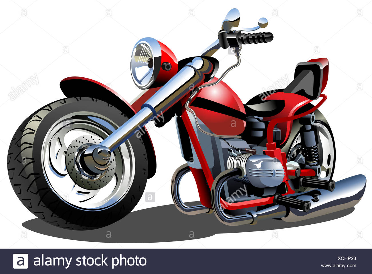 Vector Cartoon Motorcycle High Resolution Stock Photography and Images ...