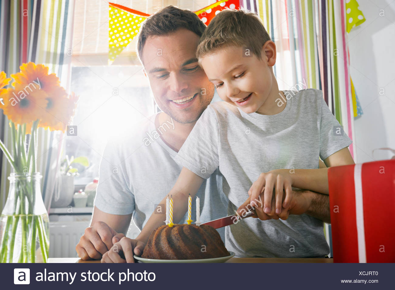 Cutting Birthday Cake High Resolution Stock Photography and Images - Alamy