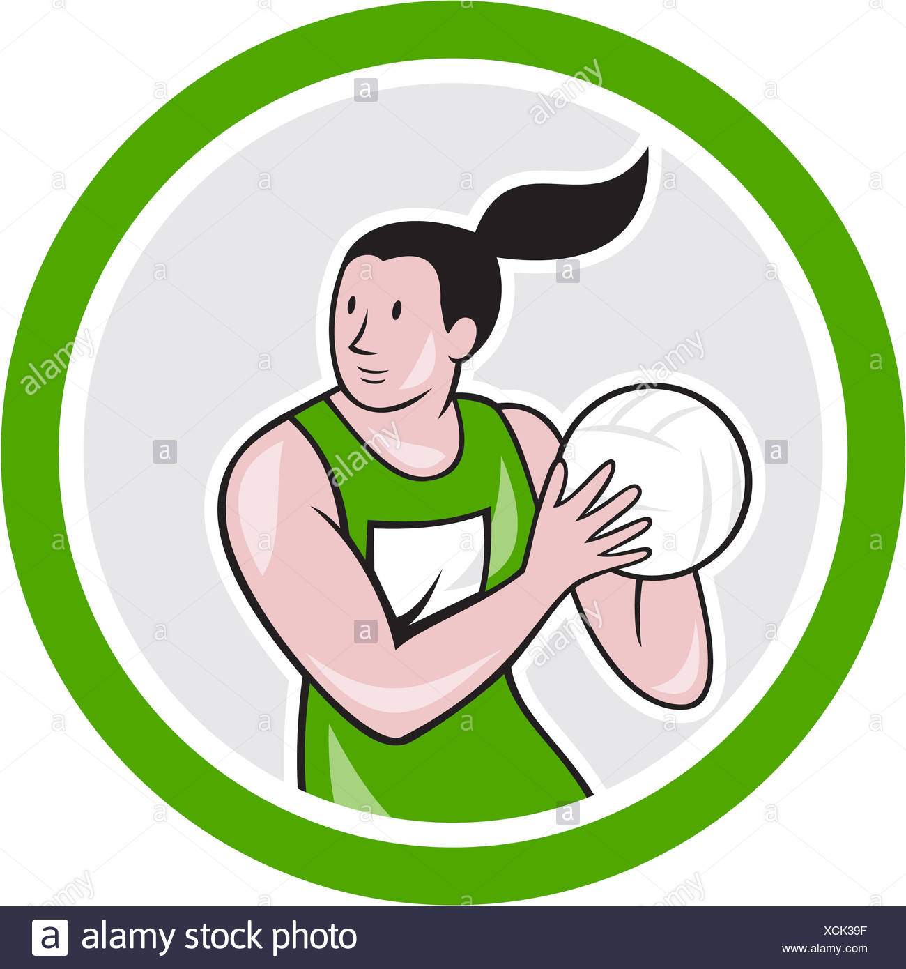Netball Player Catching Ball Stock Photos & Netball Player Catching ...