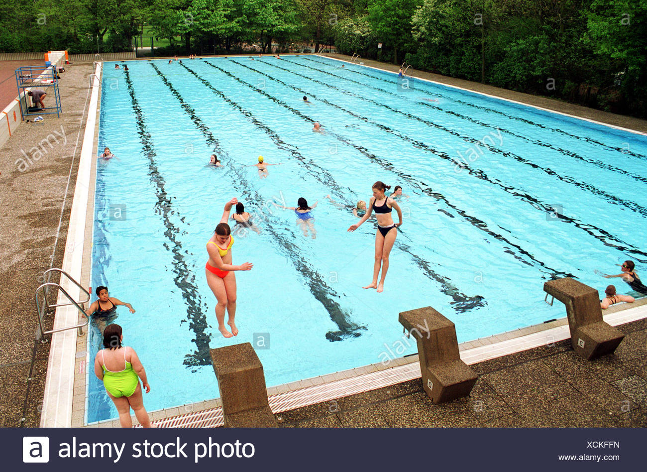 Outdoor Swimming Pool Kreuzberg Berlin Germany High Resolution Stock ...