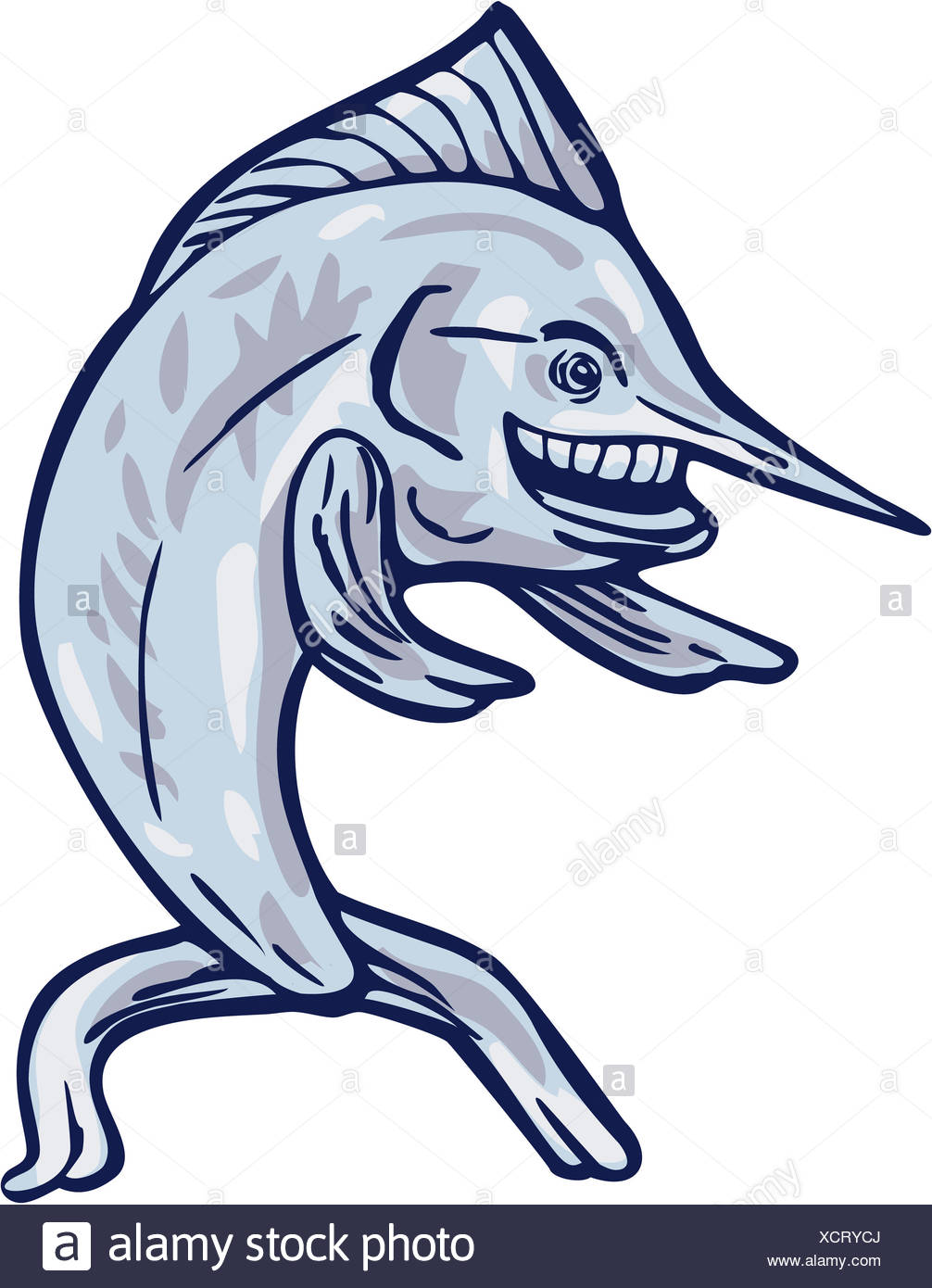Marlin Fish Cartoon High Resolution Stock Photography and Images - Alamy