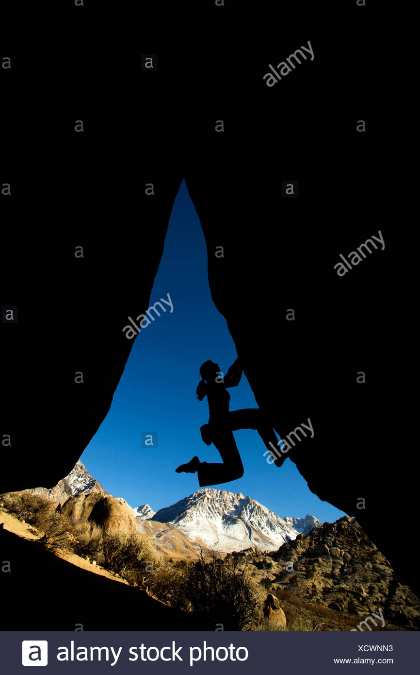 Overhang Climbing Silhouette High Resolution Stock Photography and ...